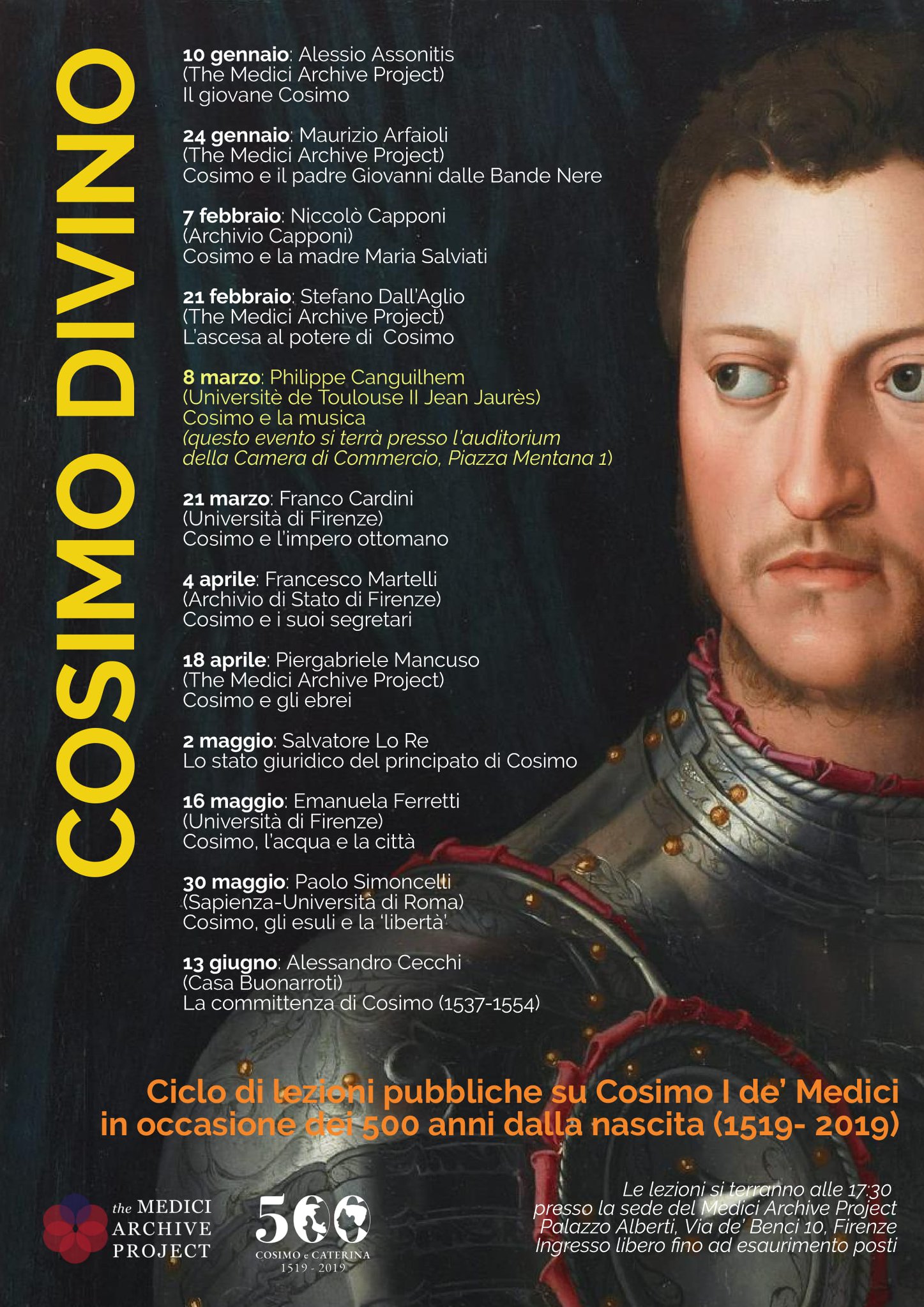Cosimo Divino, twelve-lecture series on the life and career of Cosimo I ...